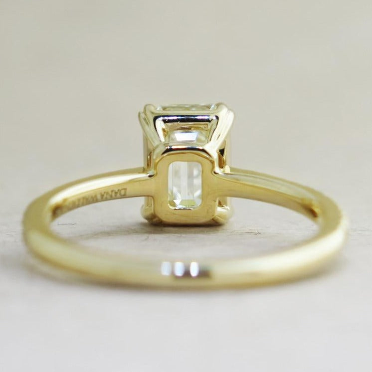Alaia 1ct Emerald Cut Diamond Engagement Ring | Unique Engagement Rings ...