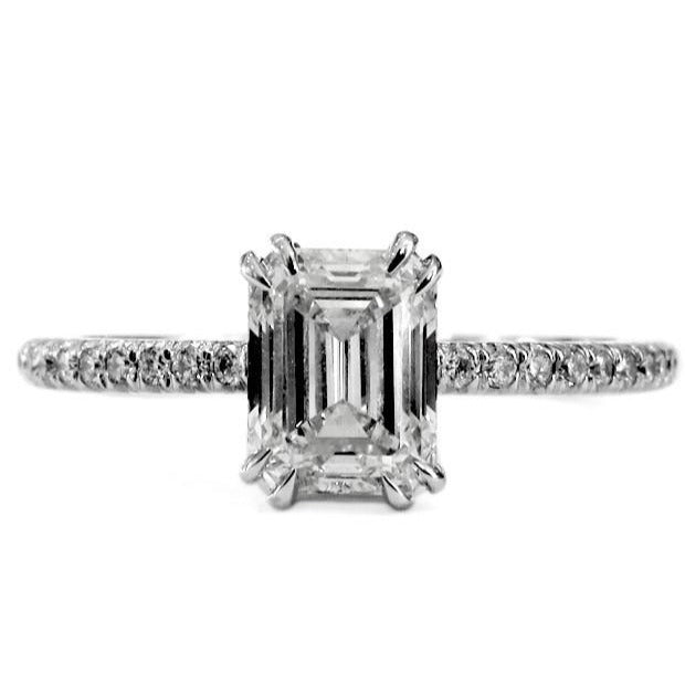Alaia 1ct Emerald Cut Diamond Engagement Ring | Unique Engagement Rings ...